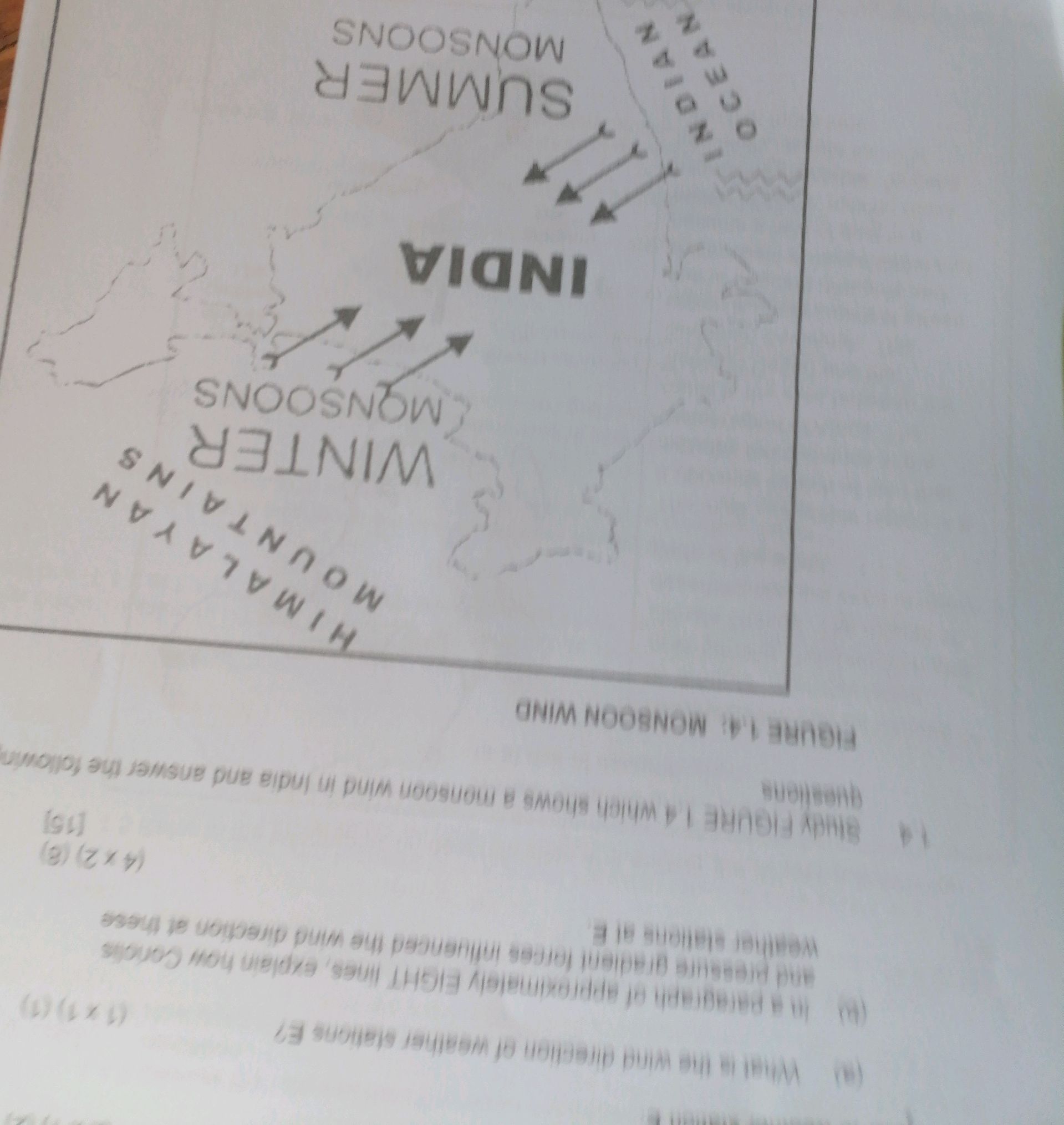 1. Study FIGURE 1.4 which shows a monsoon | StudyX