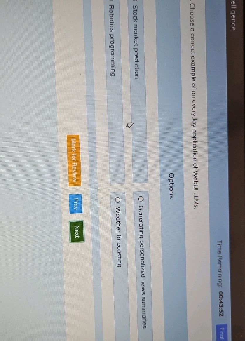 Choose a correct example of an everyday | StudyX