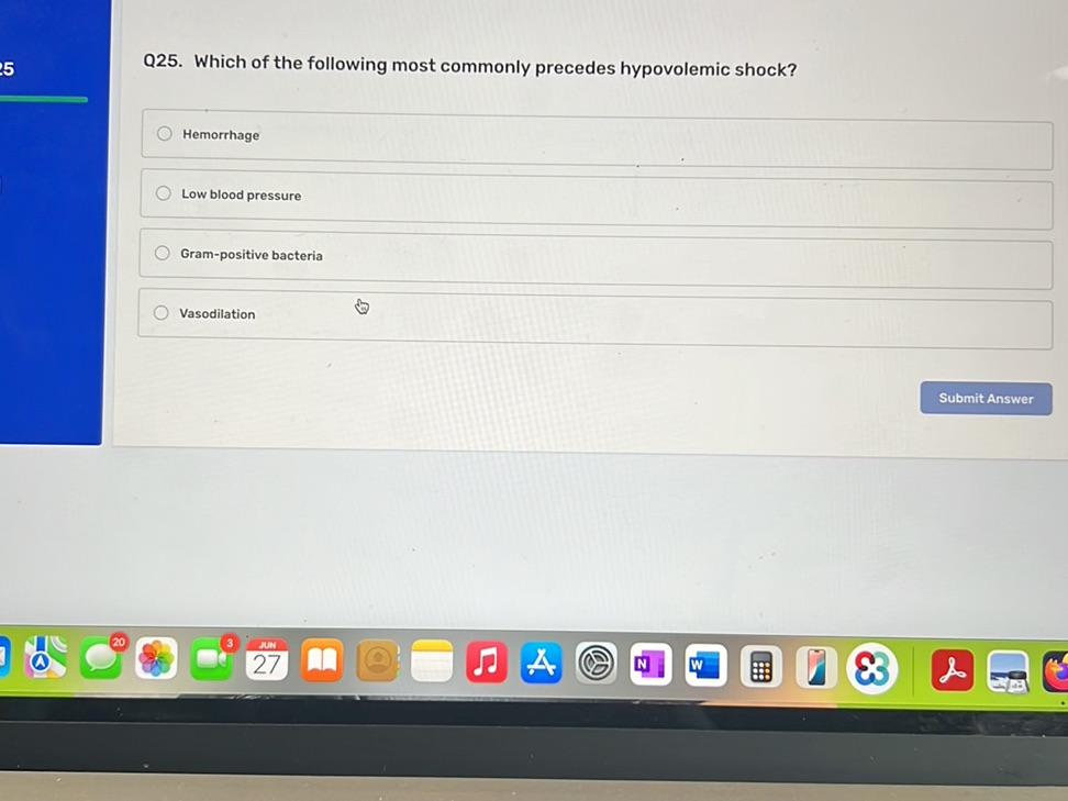 Q25. Which of the following most commonly | StudyX