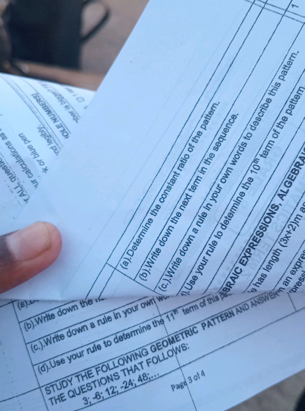 (a). Determine the constant ratio of the | StudyX