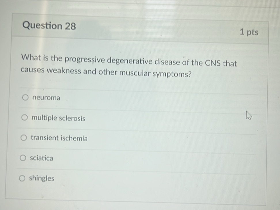 What is the progressive degenerative disease | StudyX