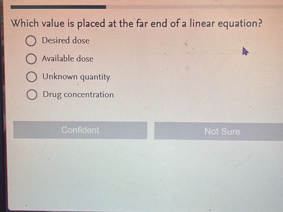 Which value is placed at the far end of a | StudyX