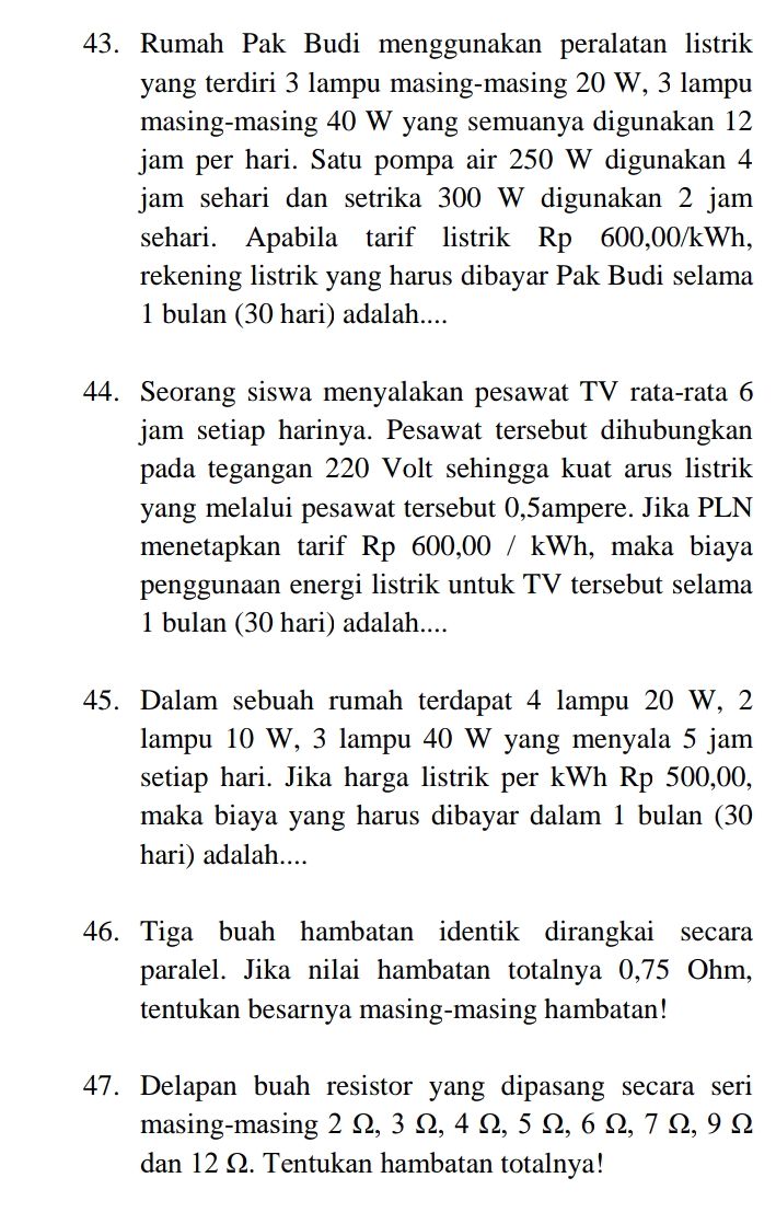 43. Rumah Pak Budi menggunakan peralatan | StudyX