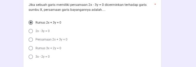Jika sebuah garis memiliki persamaan 2x - 3y | StudyX