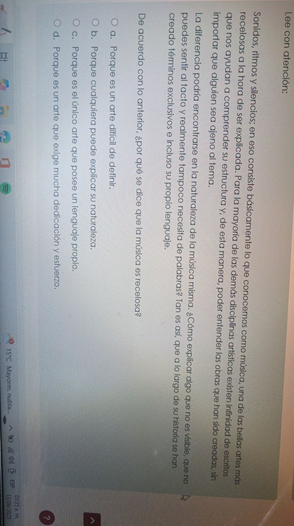 De acuerdo con lo anterior, ¿por qué se dice