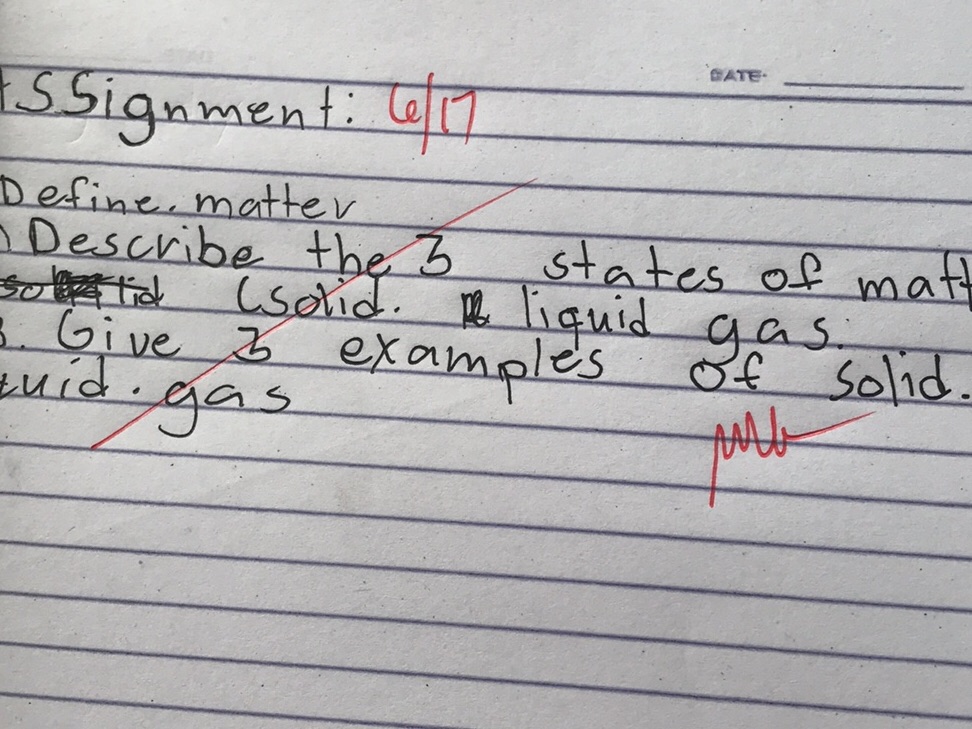 1. Define matter 2. Describe the 3 states | StudyX