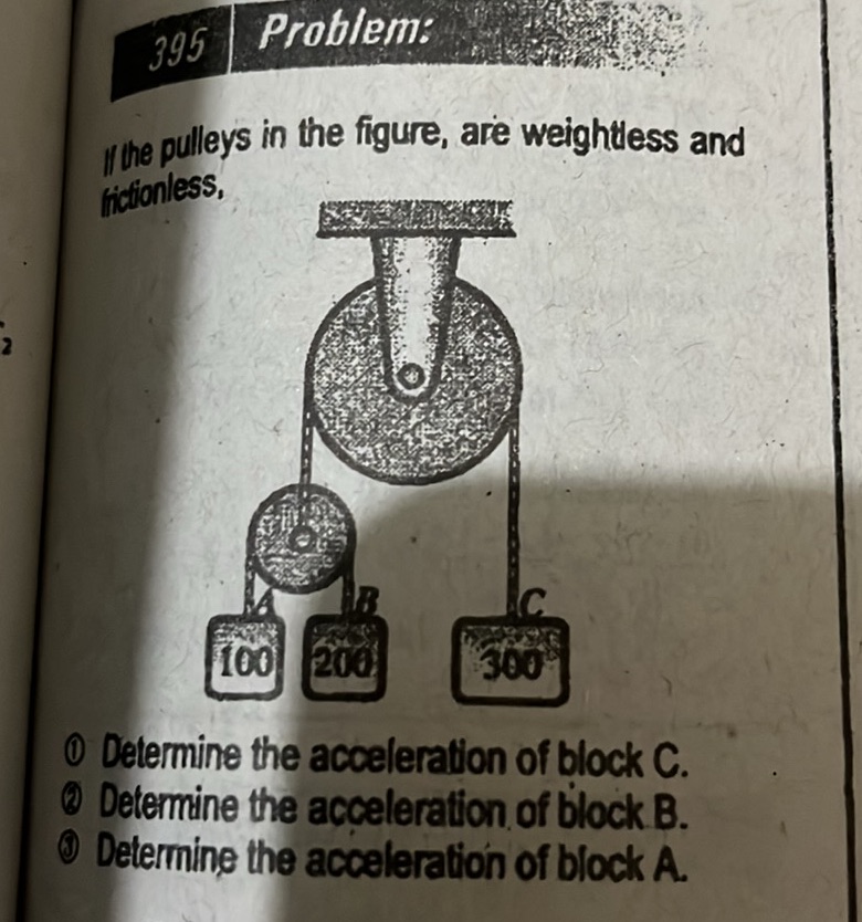 If the pulleys in the figure, are weightless | StudyX