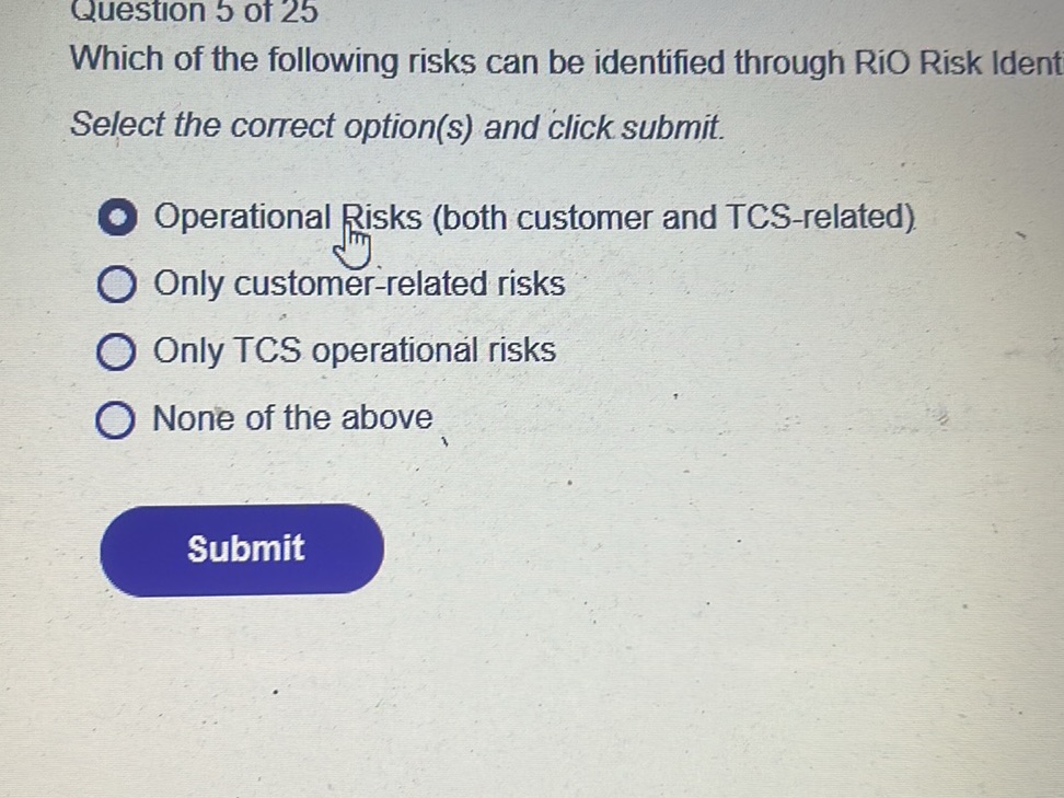 Which of the following risks can be