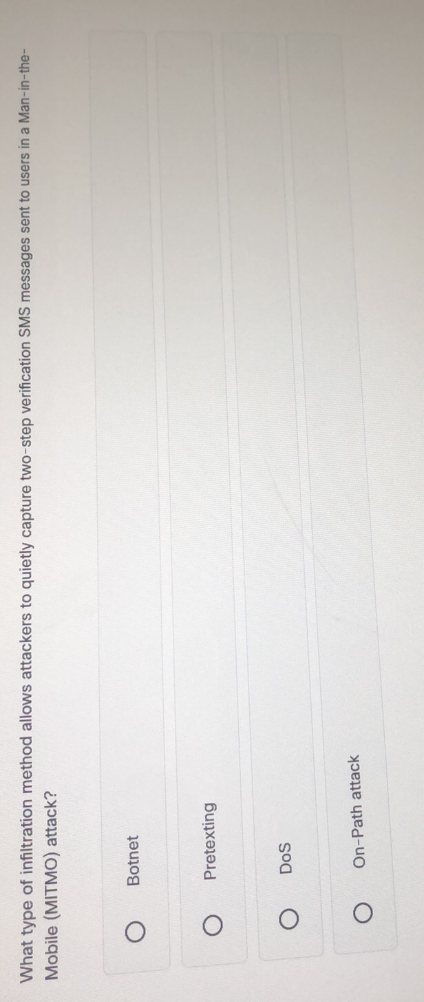 What type of infiltration method allows | StudyX