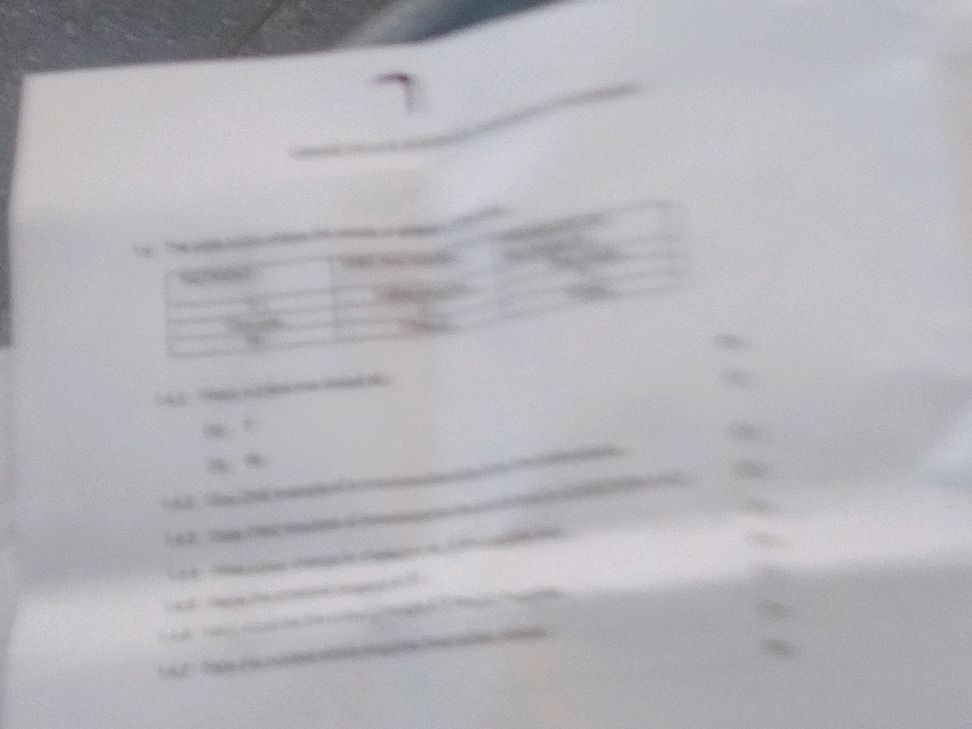 1. The table below shows... | Name | Time | StudyX