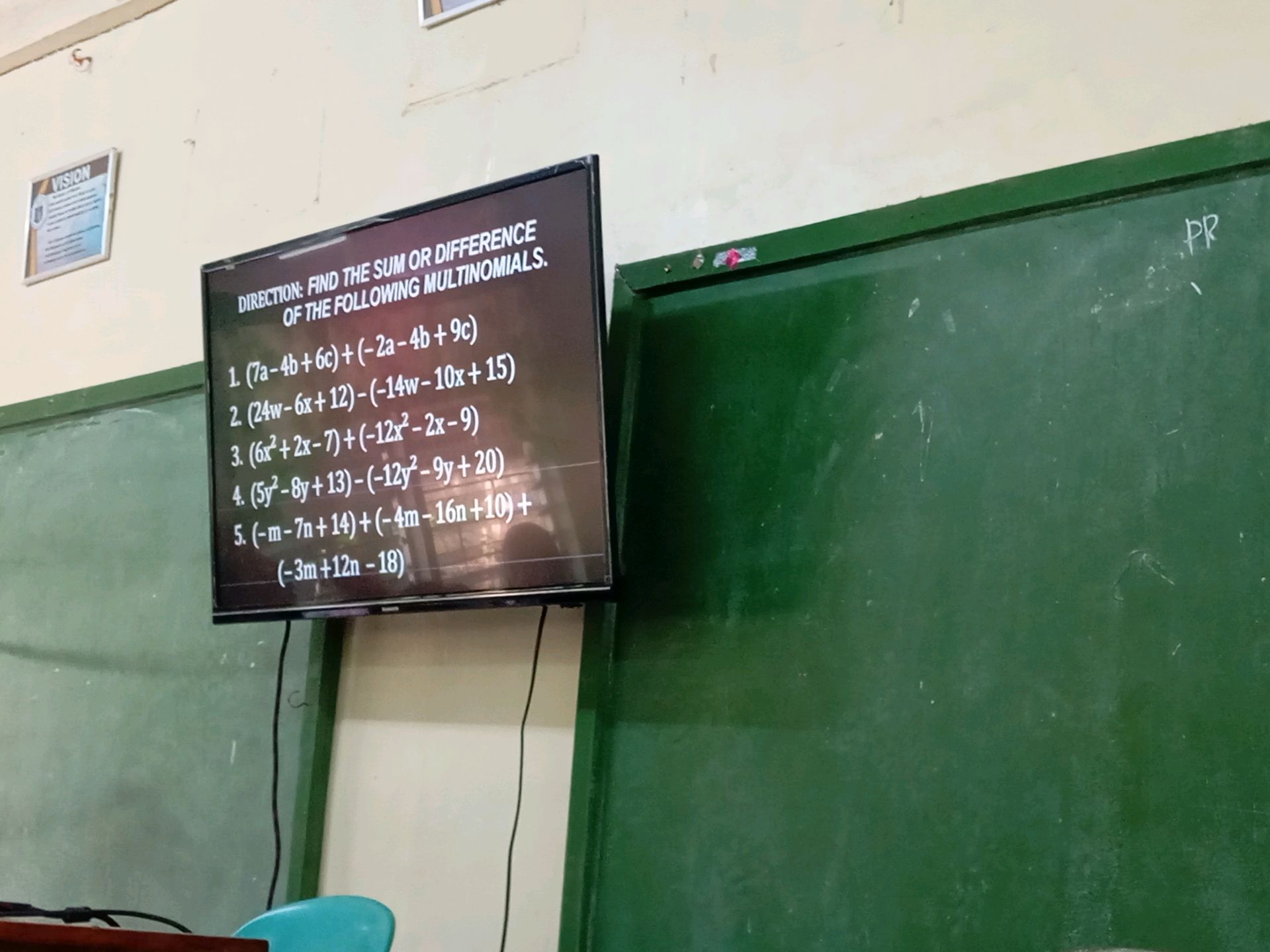 DIRECTION: FIND THE SUM OR DIFFERENCE OF THE | StudyX