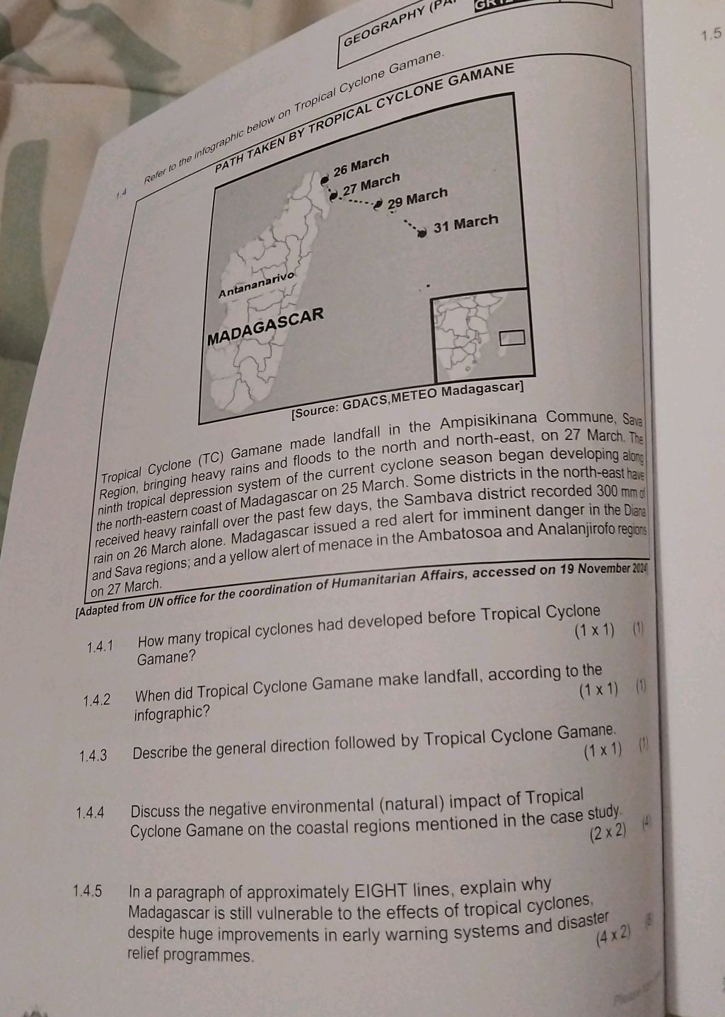 Refer to the infographic below on Tropical | StudyX