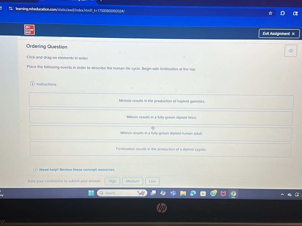 Place the following events in order to | StudyX