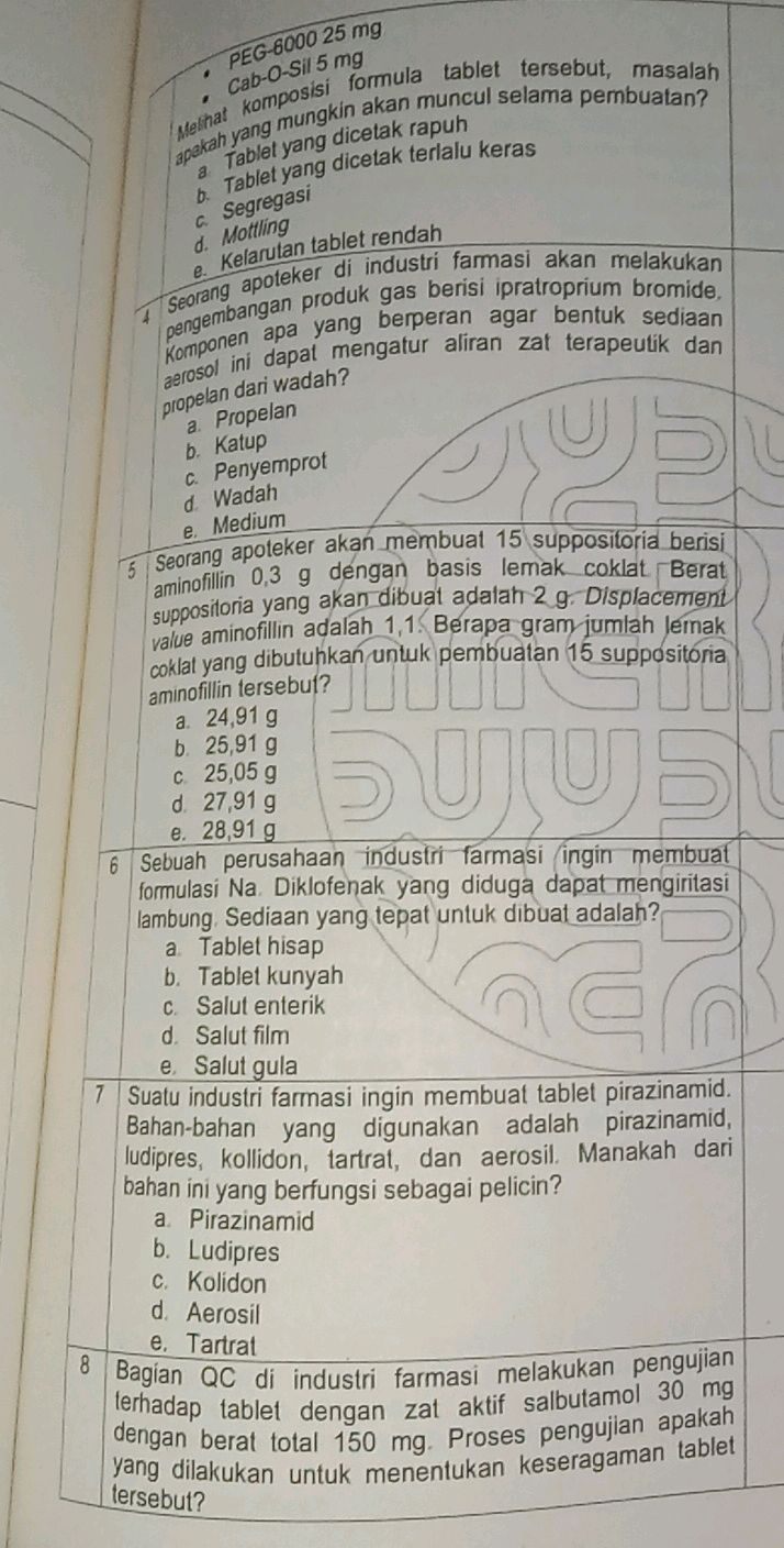 Melihat komposisi formula tablet tersebut, | StudyX