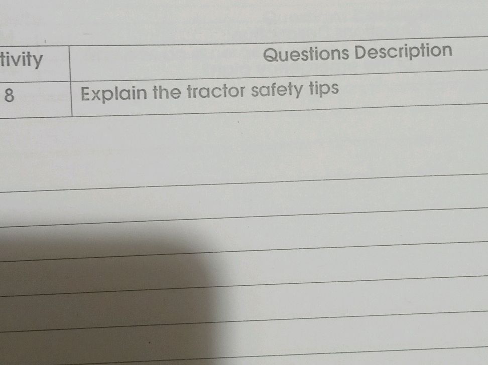 Tractor Safety Tips | StudyX
