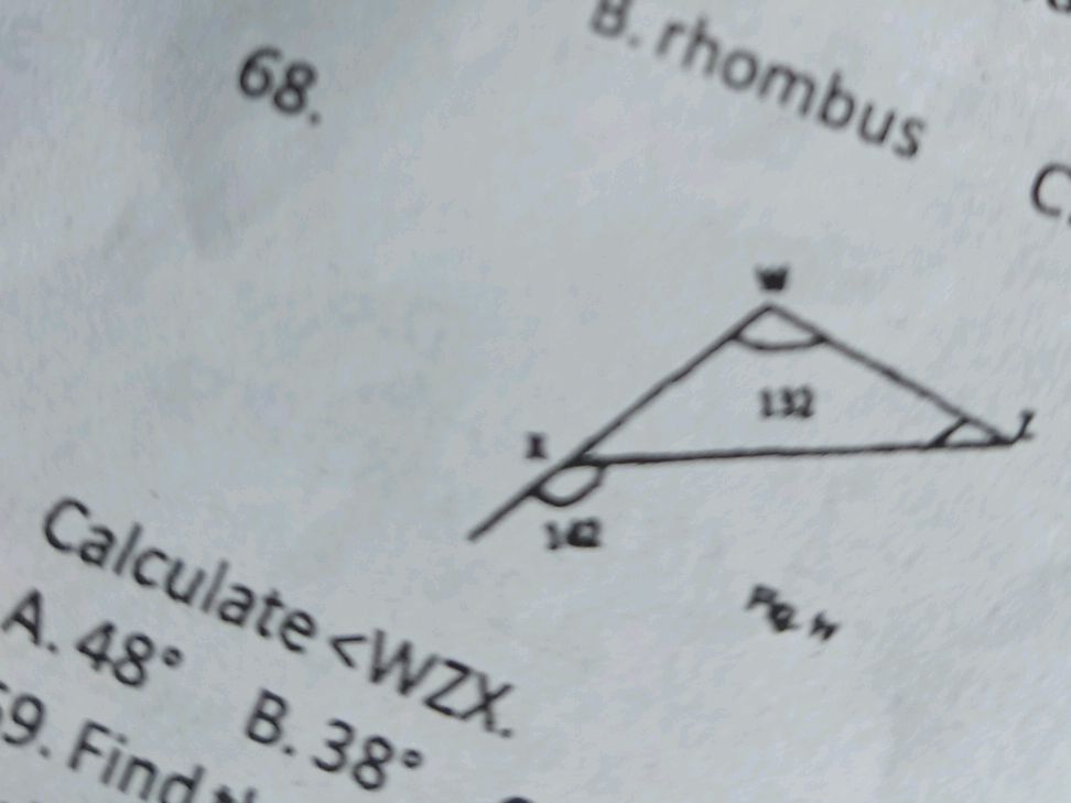 Calculate Angle WZX - Geometry Problem | StudyX