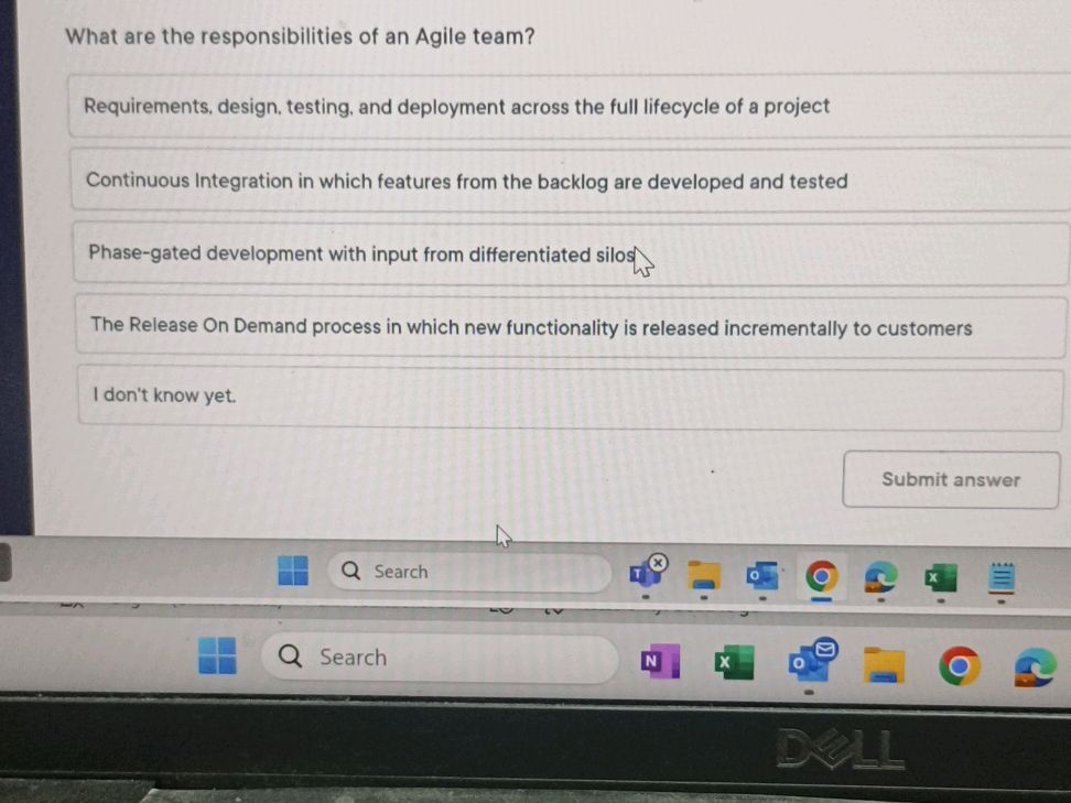 What are the responsibilities of an Agile | StudyX
