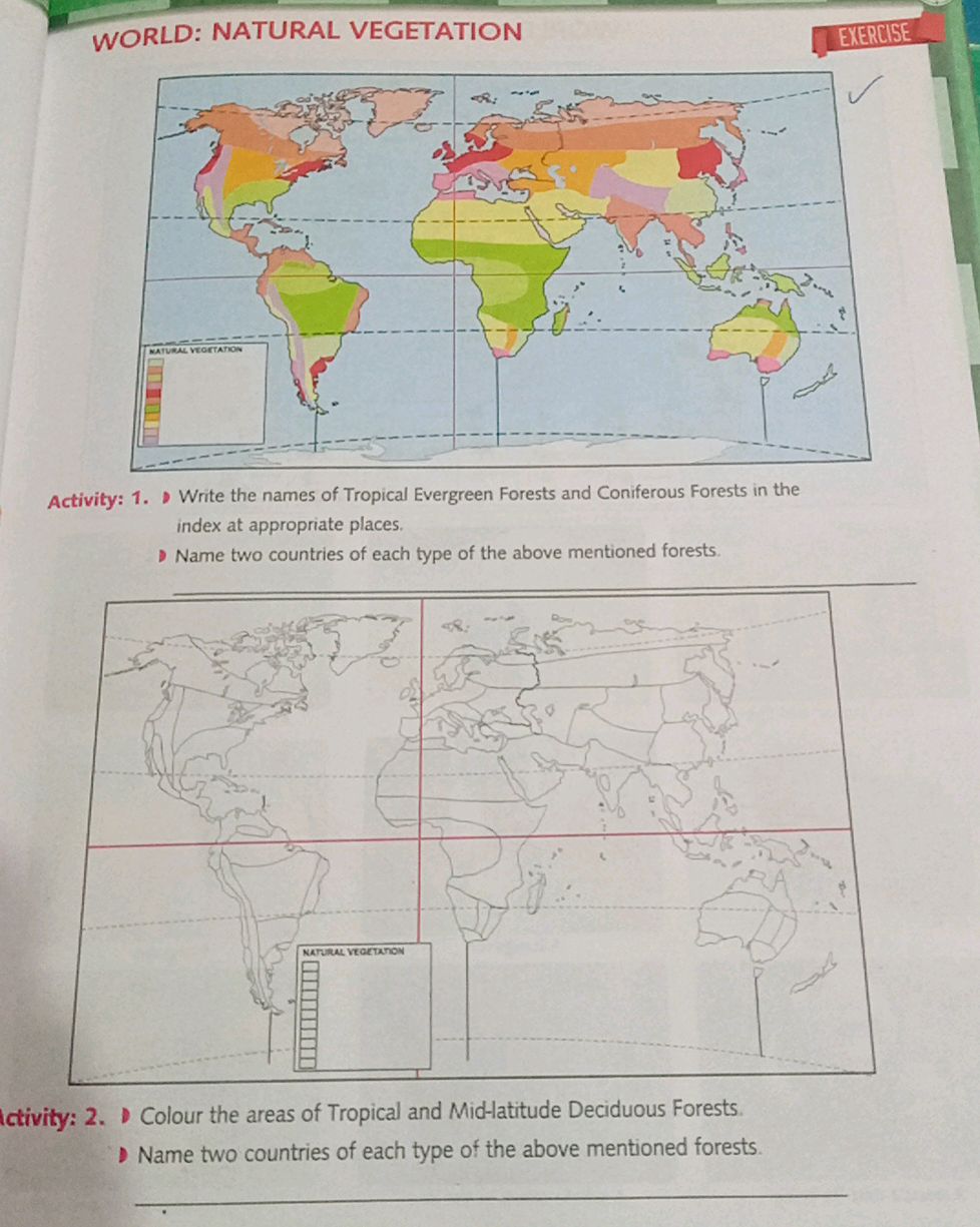 Activity: 1. Write the names of Tropical | StudyX