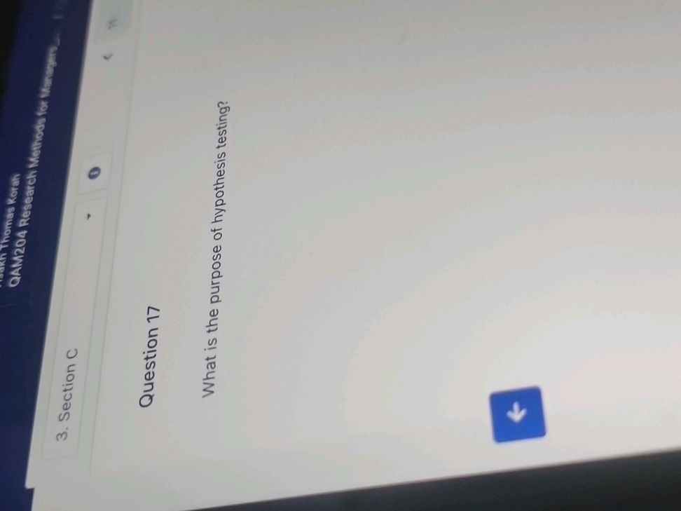 Question 17 What is the purpose of | StudyX