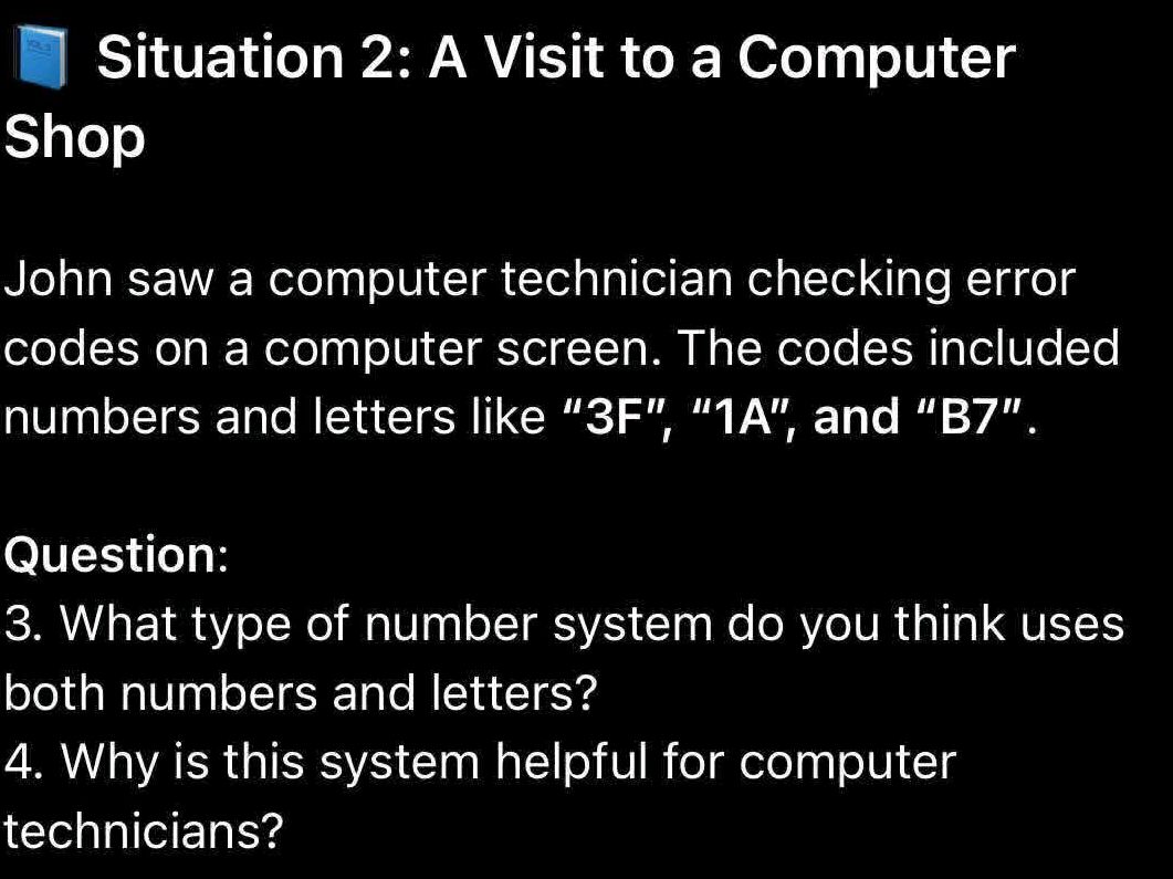 John saw a computer technician checking | StudyX