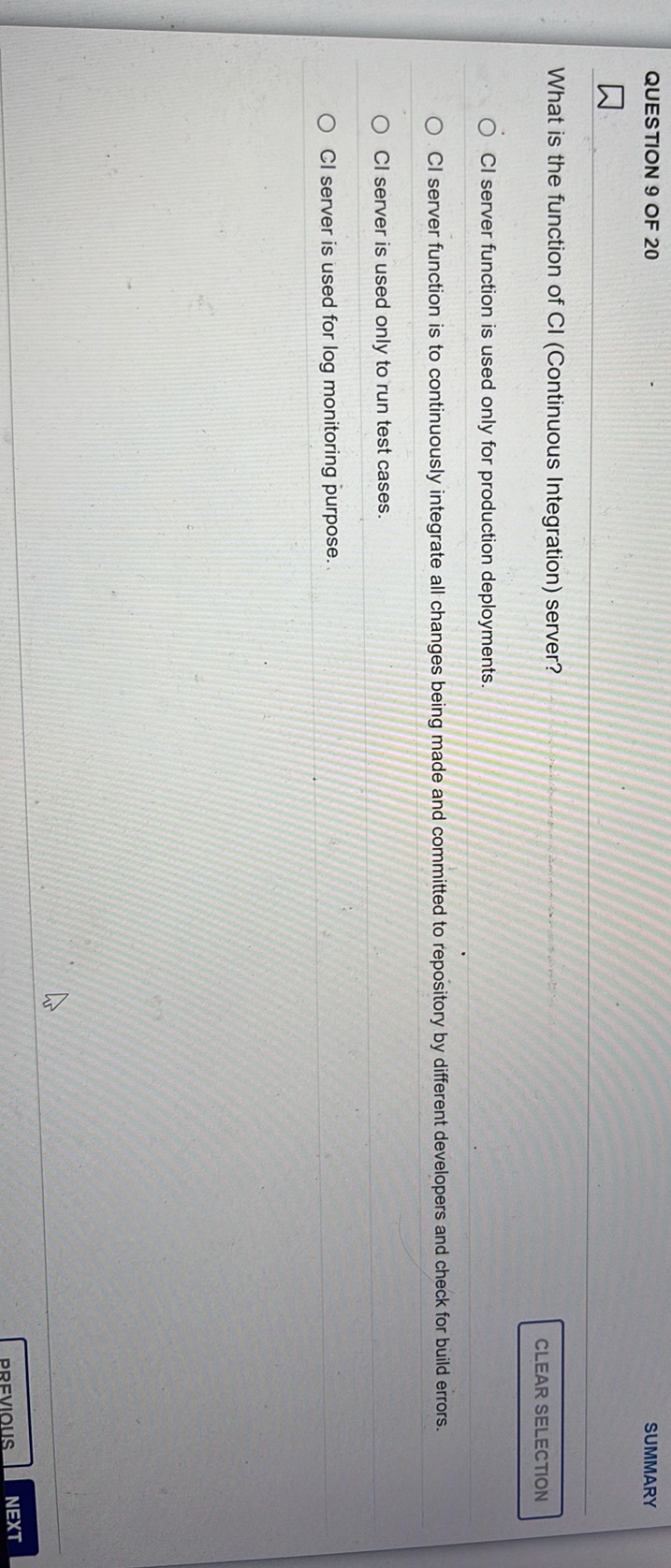 What is the function of CI (Continuous | StudyX