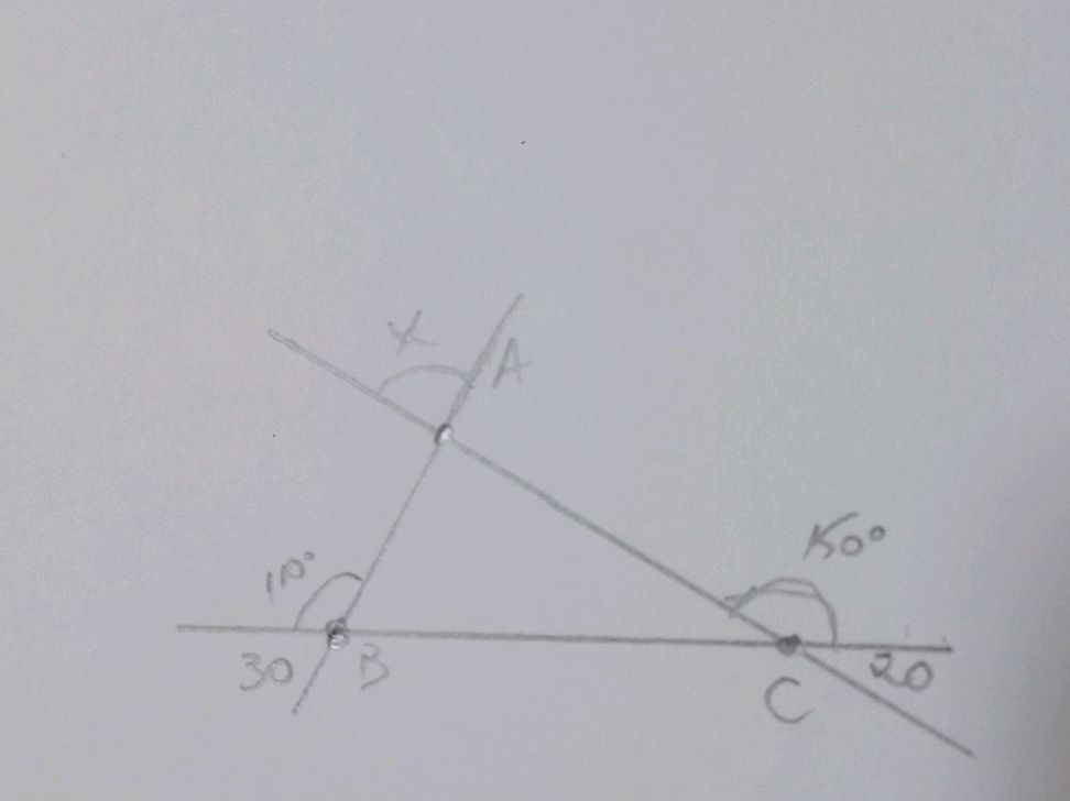 Find the value of angle $x$. Given the | StudyX