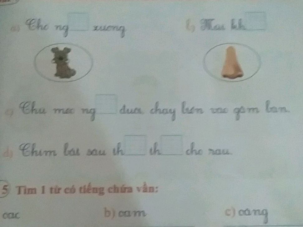 a) Cho ng xương Mas kh c) Chu ng dua | StudyX