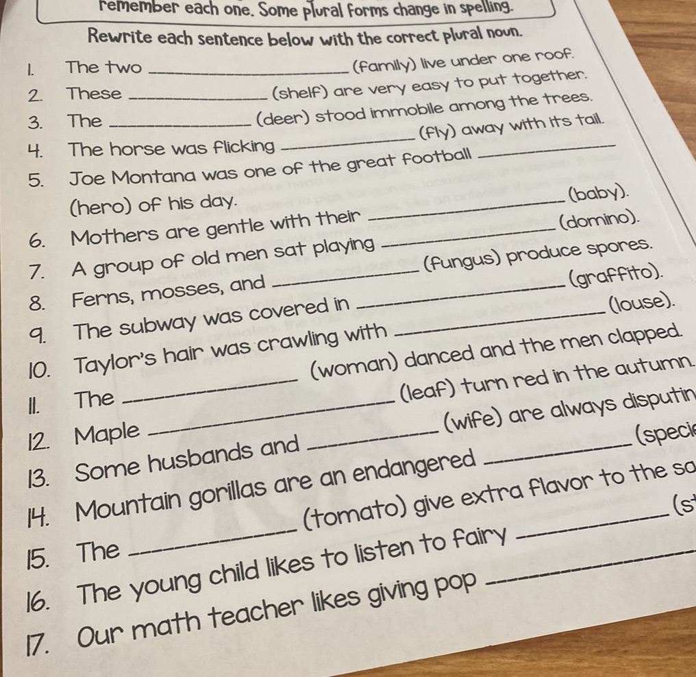 Rewrite each sentence below with the correct | StudyX