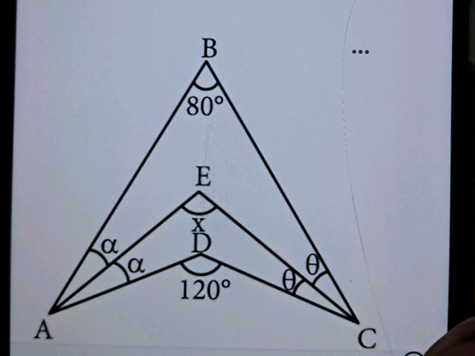In the figure, find the value of $x$. | StudyX