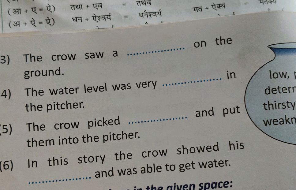 (3) The crow saw a .................... on | StudyX