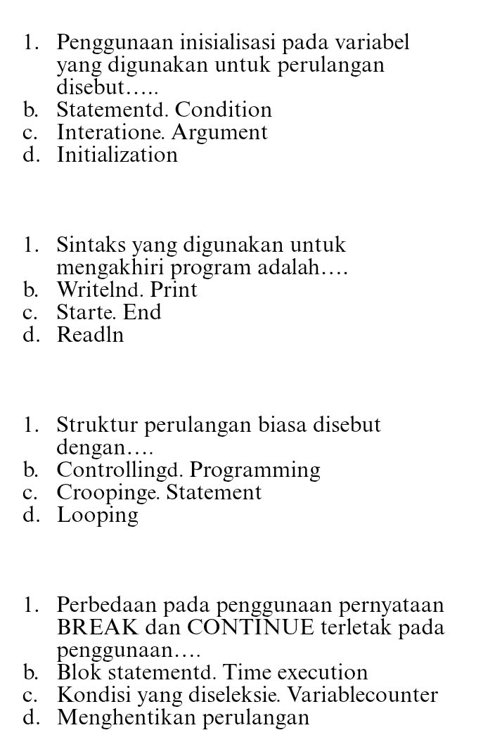 1. Penggunaan inisialisasi pada variabel | StudyX