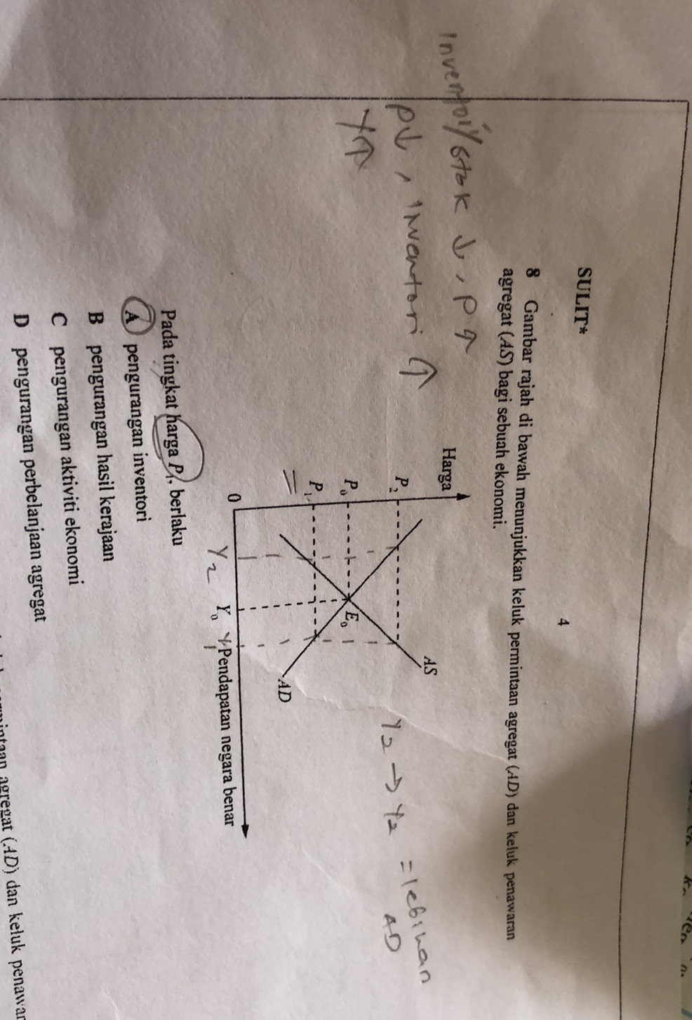 8 Gambar rajah di bawah menunjukkan keluk | StudyX