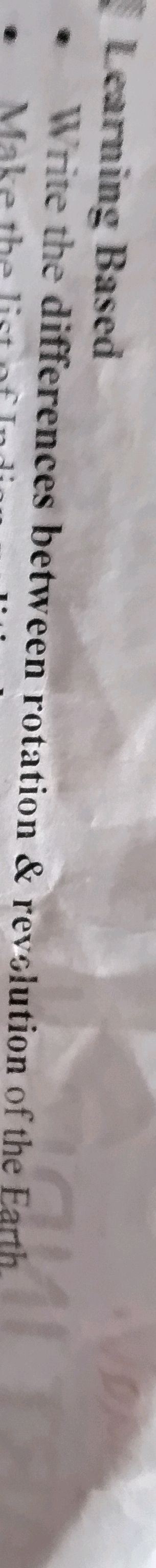 Write the differences between rotation | StudyX