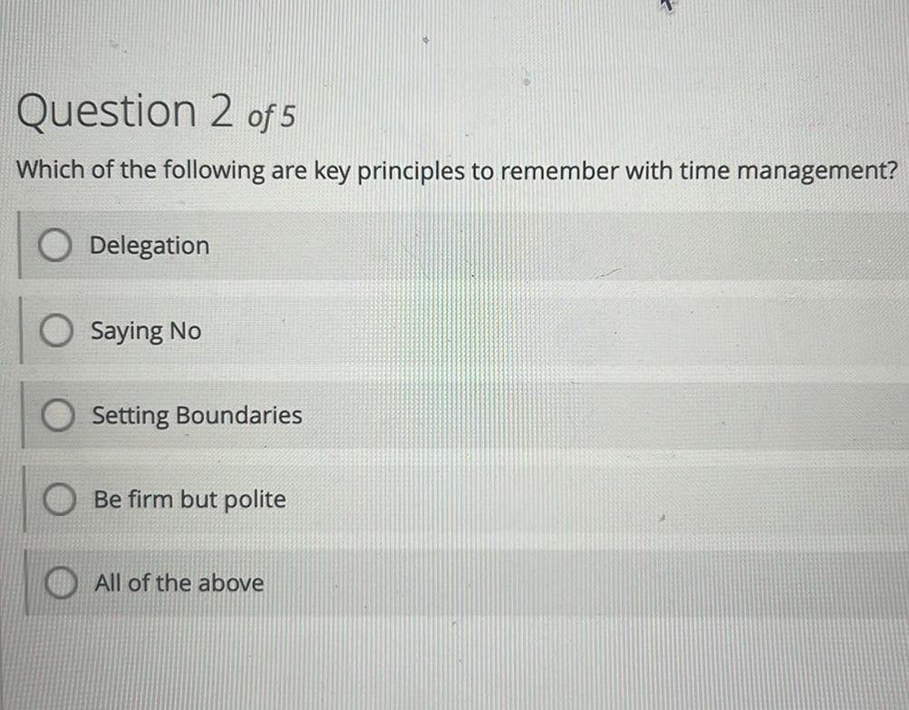 Which of the following are key principles to | StudyX