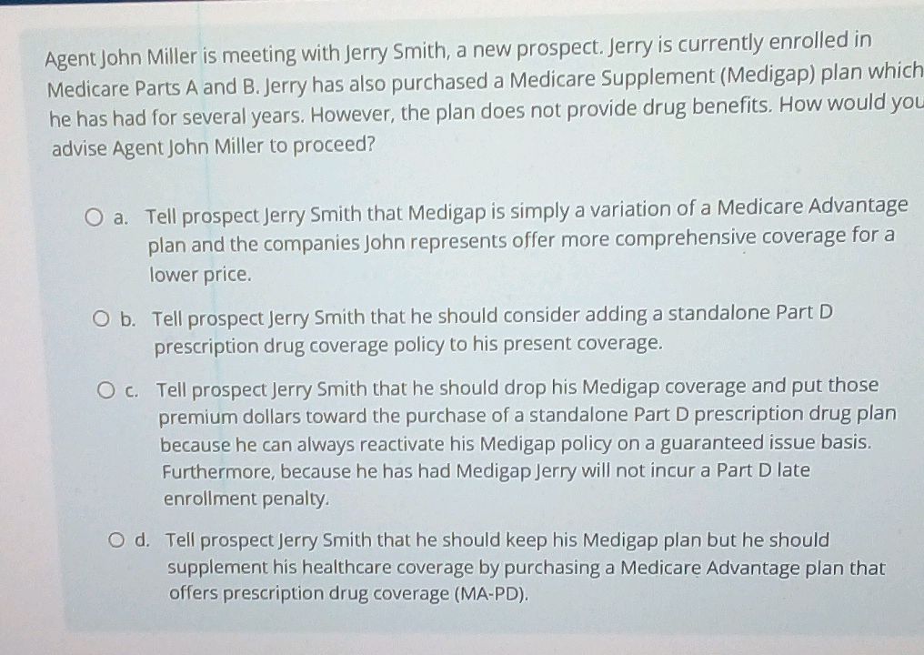 Agent John Miller is meeting with Jerry | StudyX