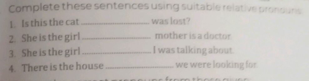 Complete these sentences using suitable | StudyX