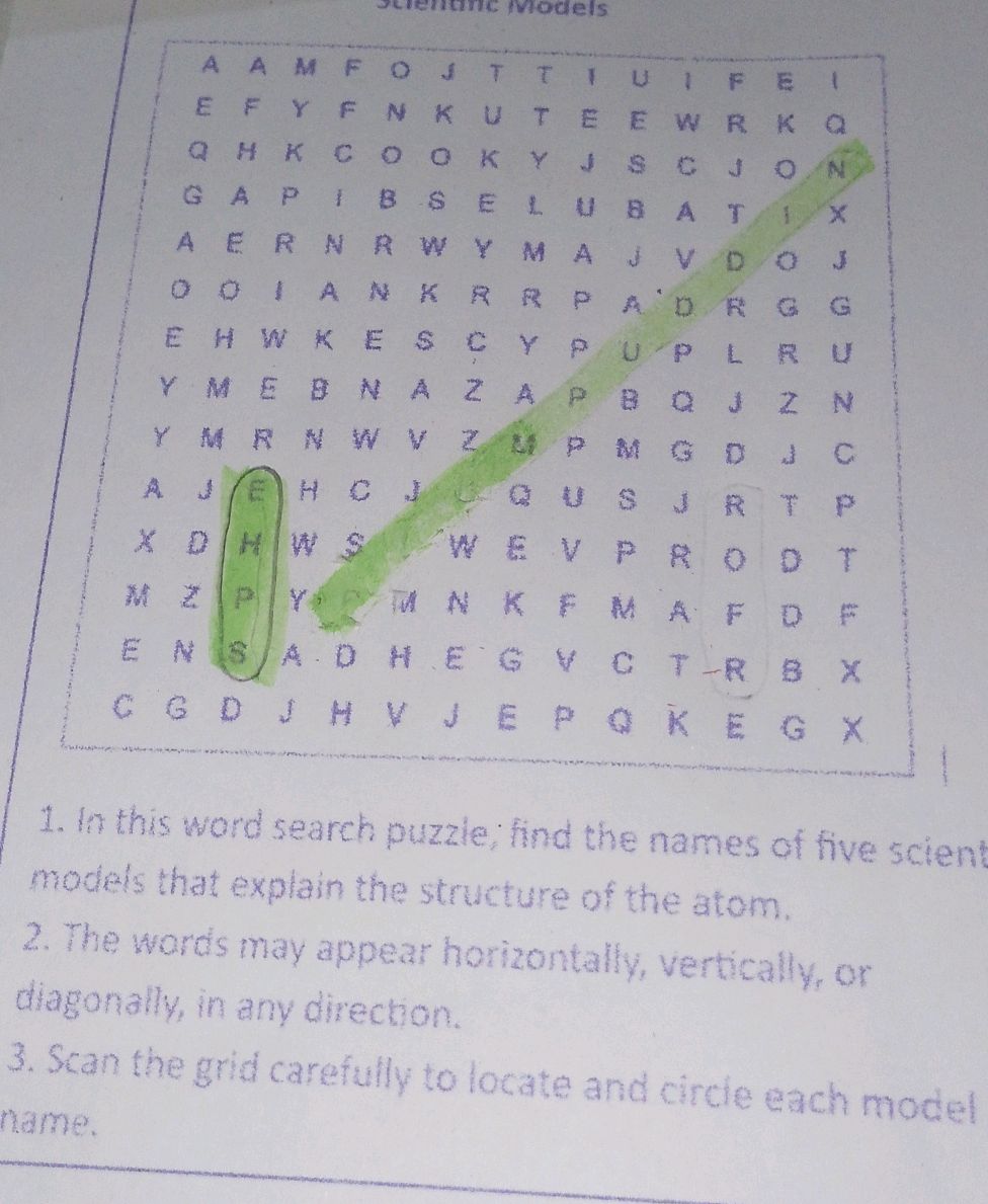 In this word search puzzle, find the names