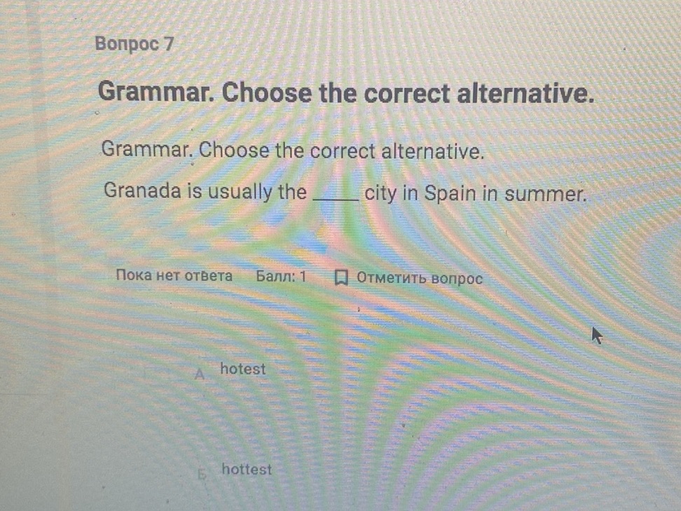 Grammar. Choose the correct alternative. | StudyX