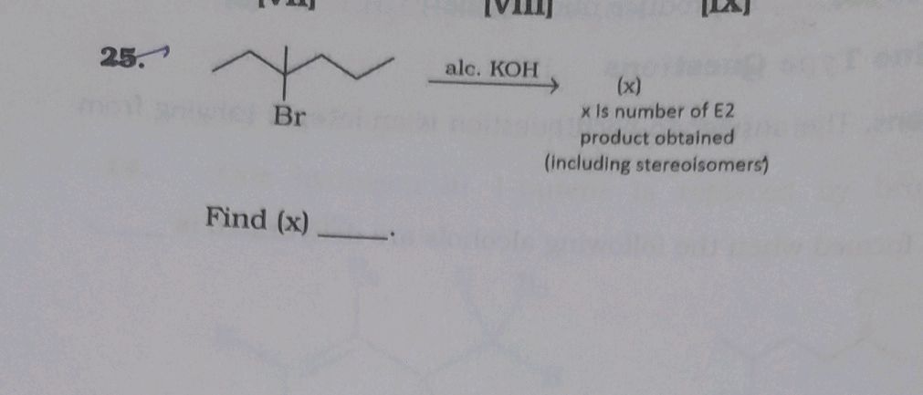 alc. KOH] (x)}$ x is number of E2