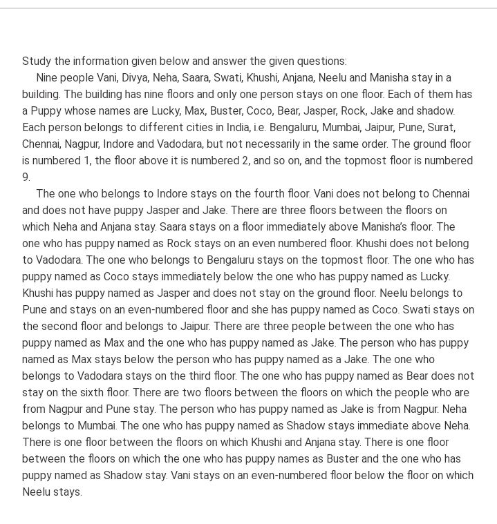 Study the information given below and answer | StudyX