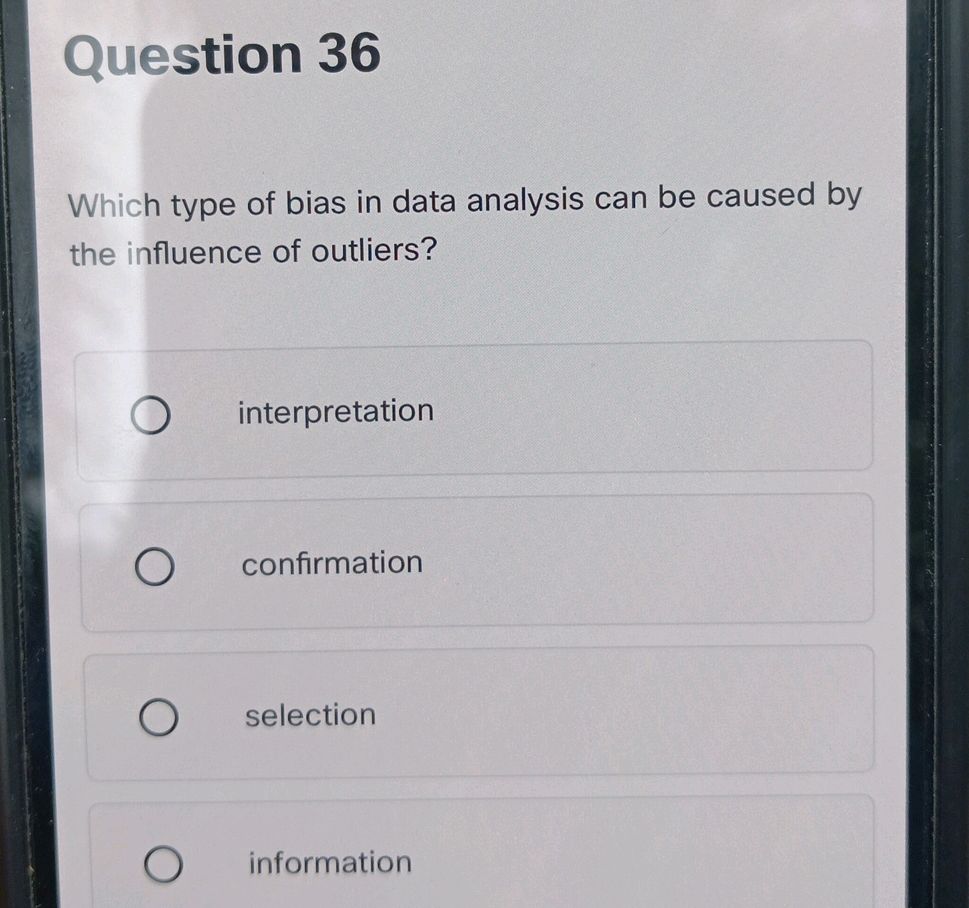 Which type of bias in data analysis can be | StudyX