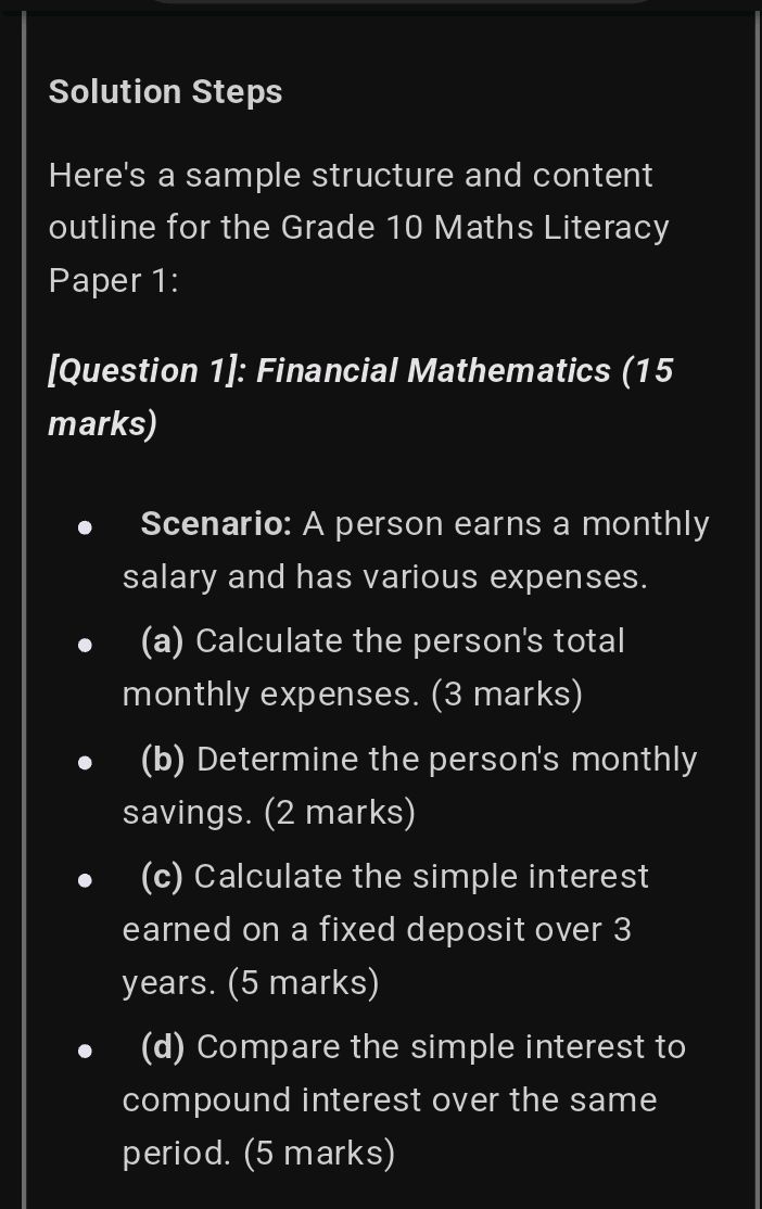[Question 1]: Financial Mathematics (15 | StudyX
