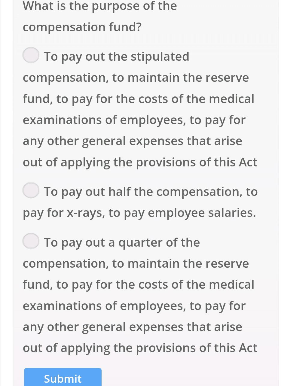 What is the purpose of the compensation | StudyX