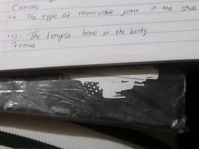 1.11. The type of immovable joint in the | StudyX