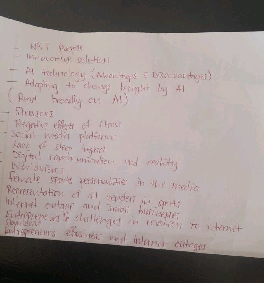 - NBT Purpose - Innovative solution - AI | StudyX