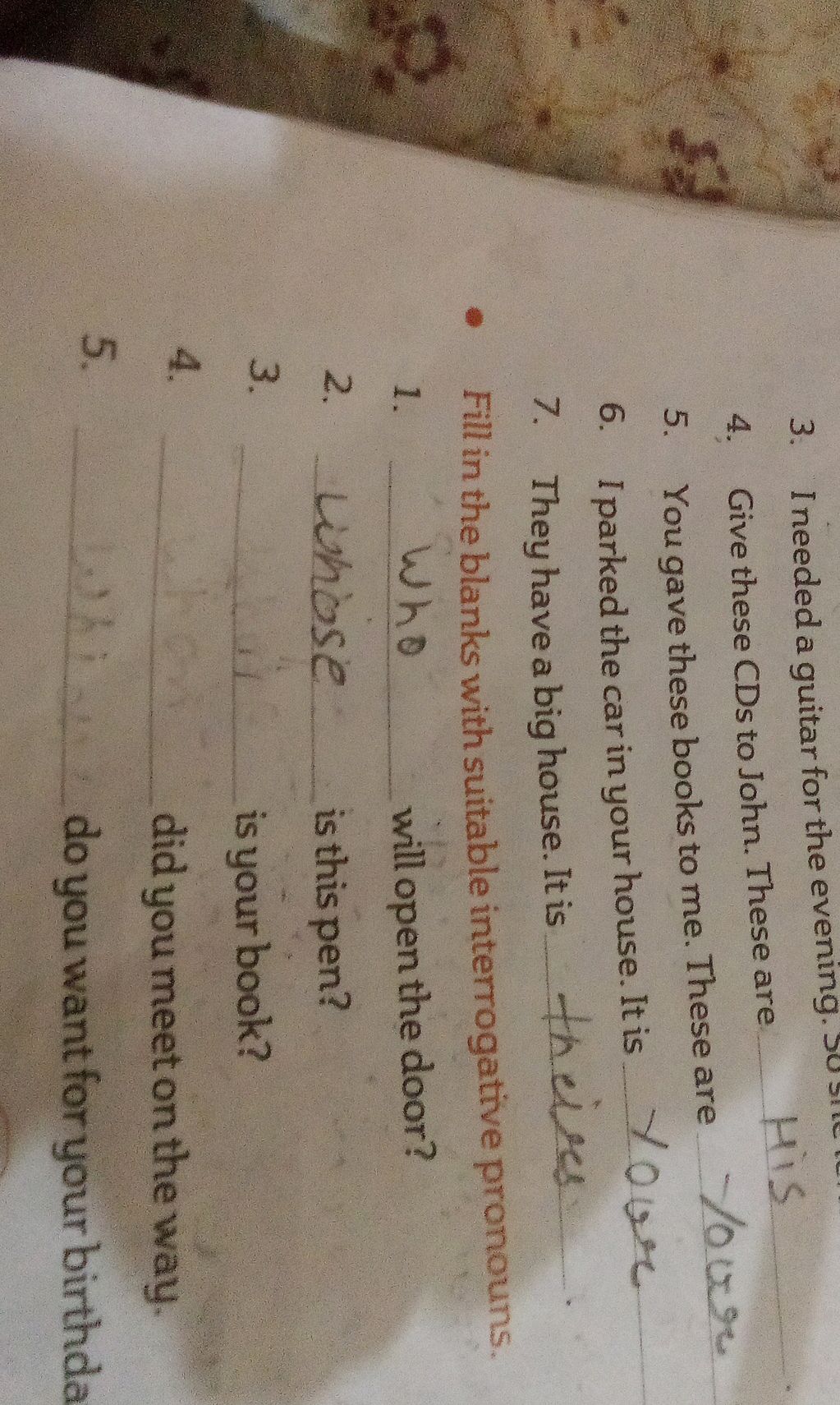 Fill in the blanks with suitable | StudyX