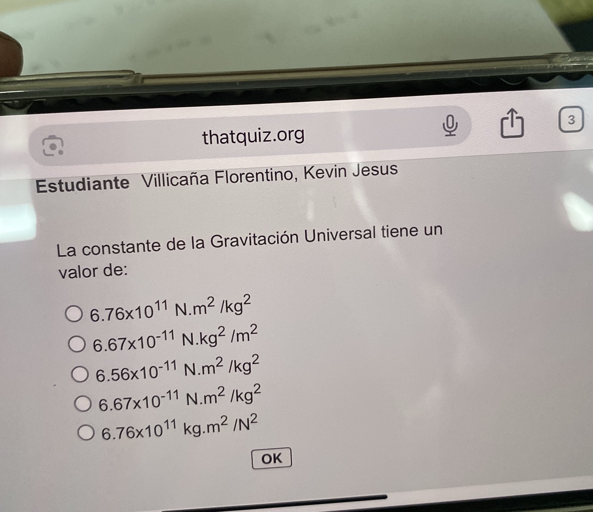 La constante de la Gravitación Universal | StudyX