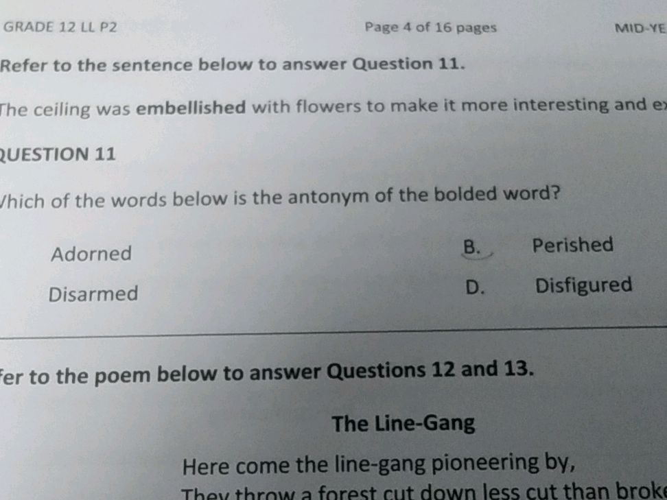 Which of the words below is the antonym of | StudyX