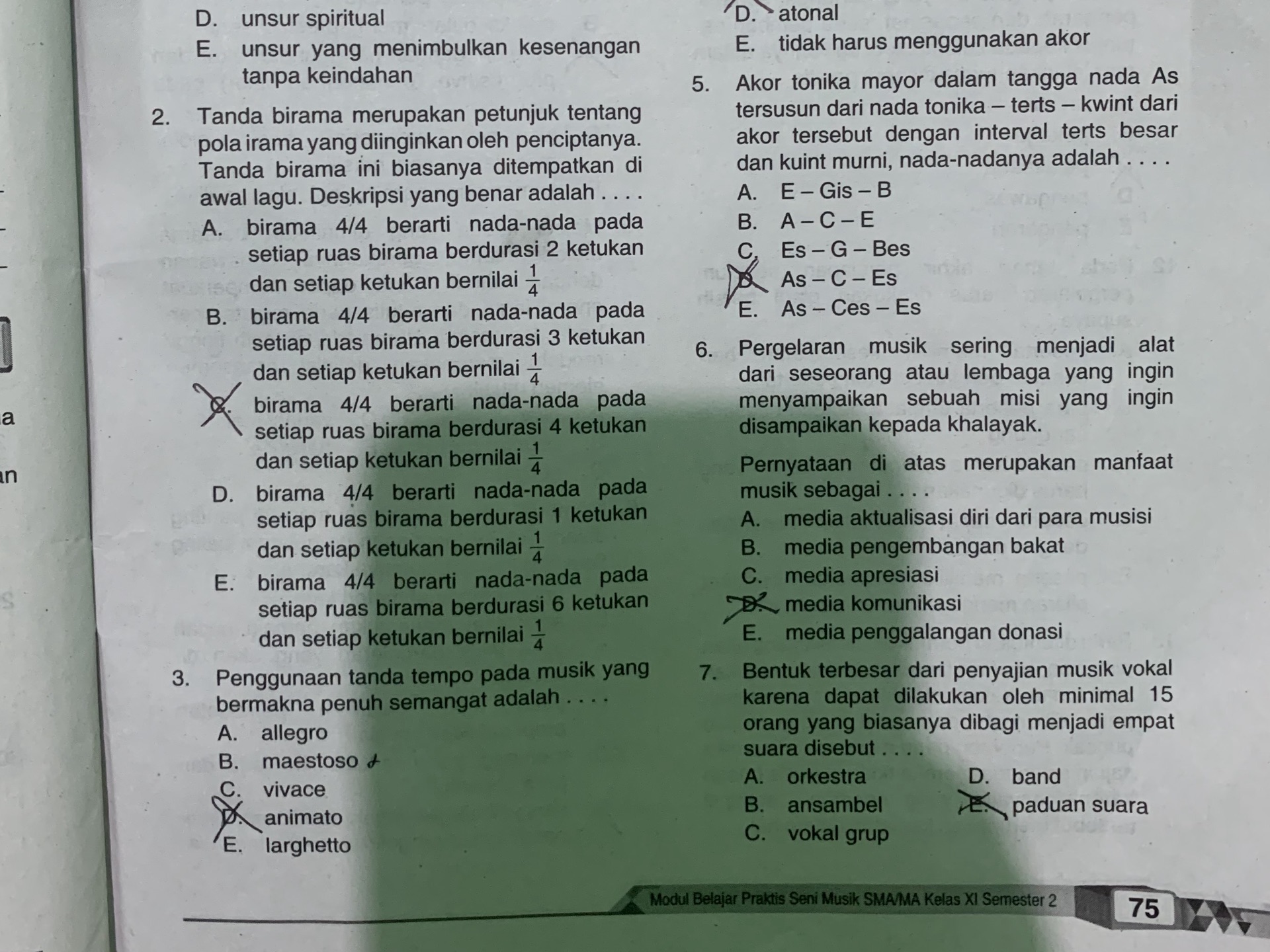 2. Tanda birama merupakan petunjuk tentang | StudyX