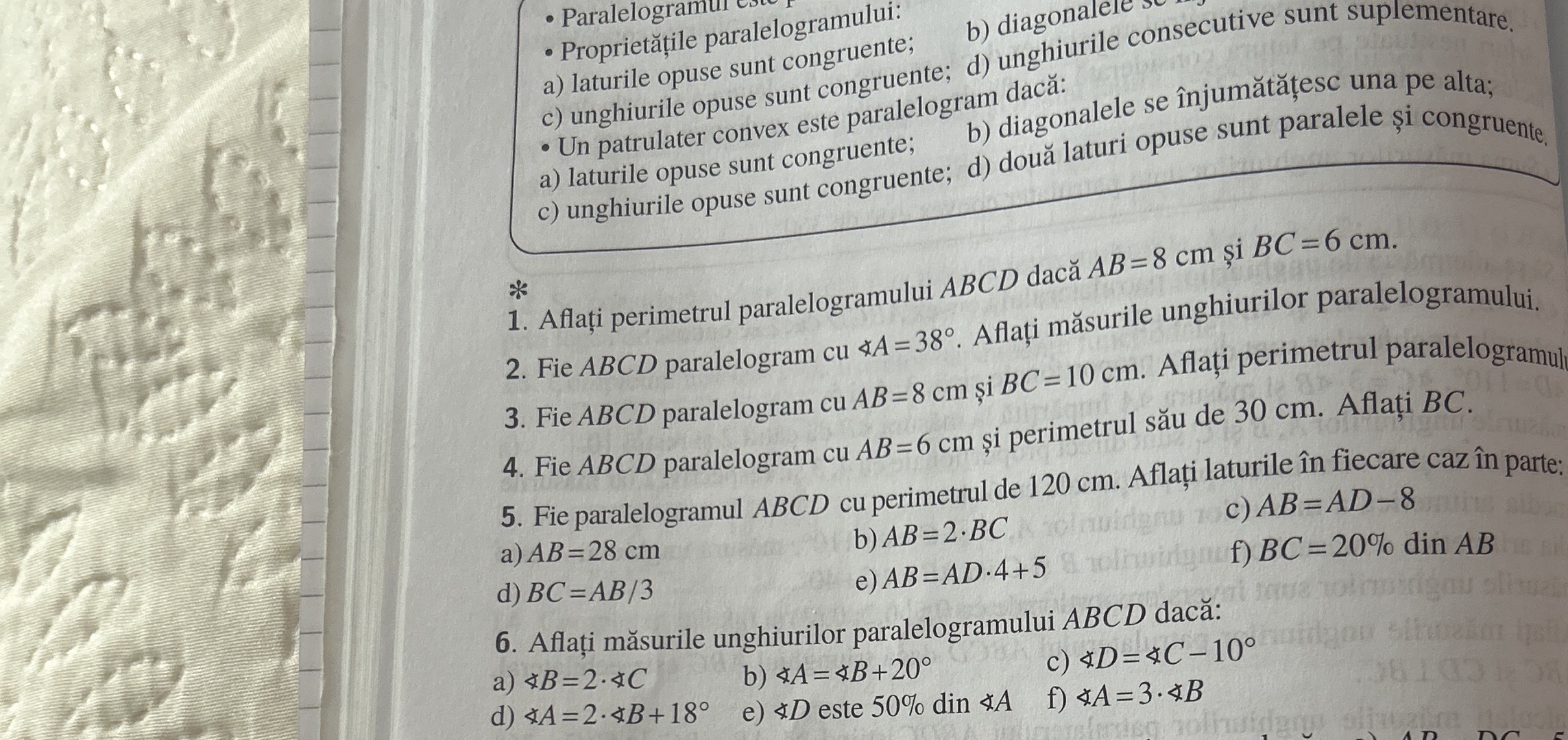 1. Aflați perimetrul paralelogramului ABCD | StudyX
